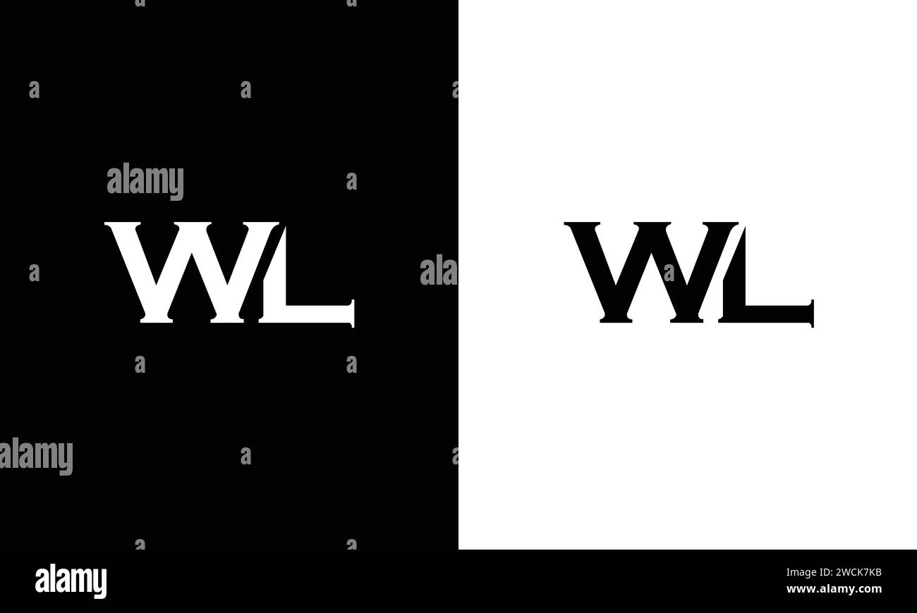 Logo design letter WL . Elegant modern. Vector template Stock Vector ...