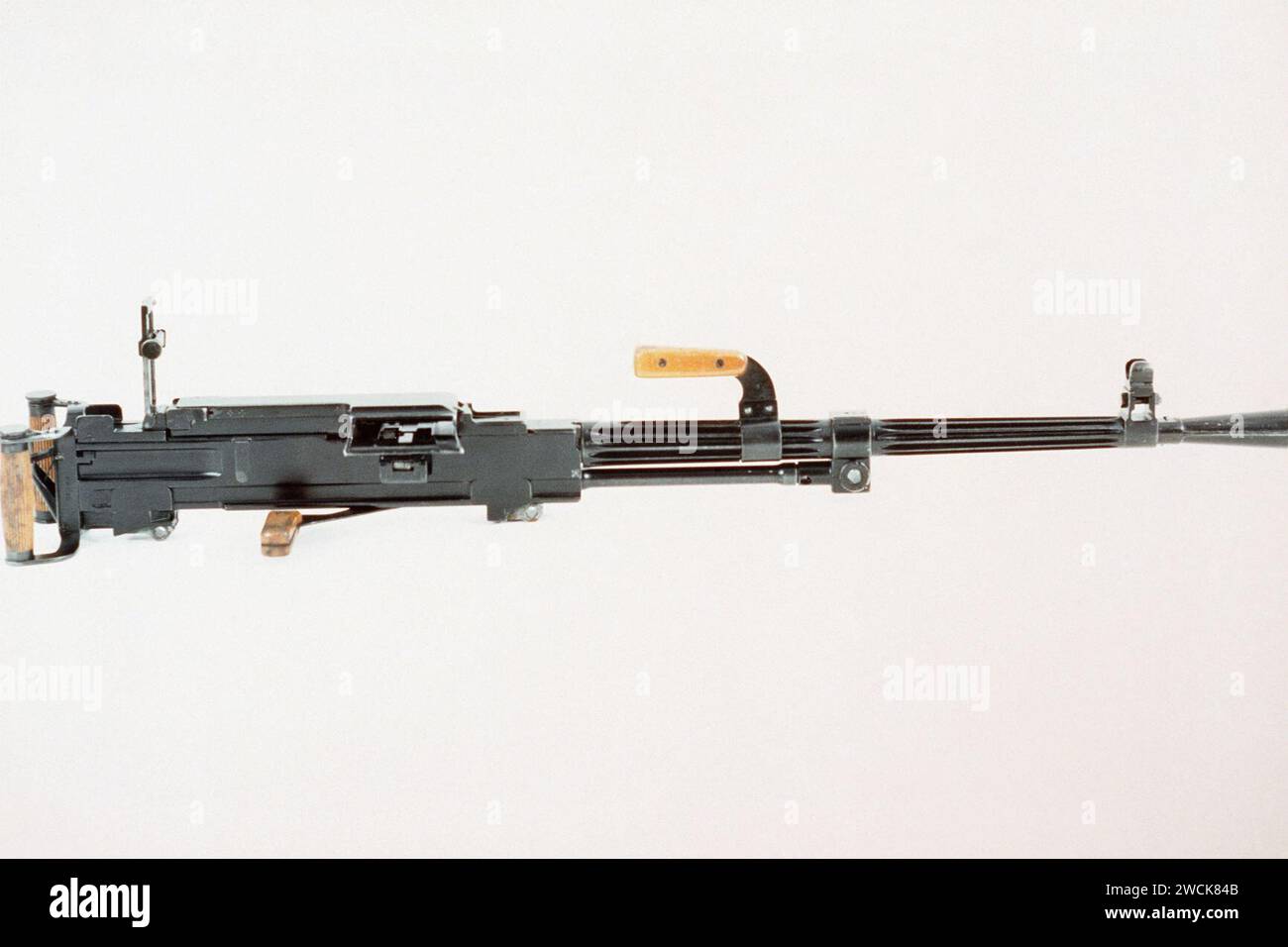 A right side view of a Soviet 7.62 mm SGM Goryunov medium machine gun ...