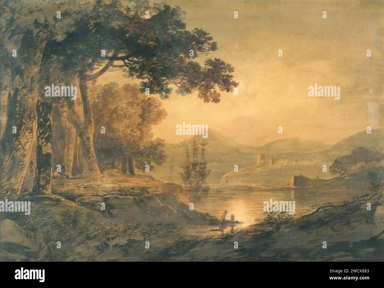 A River Scene - William Payne Stock Photo - Alamy