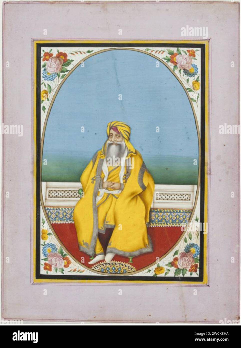A ruler of Punjab, probably Hira Singh, the maharajah of Nabha, India ...