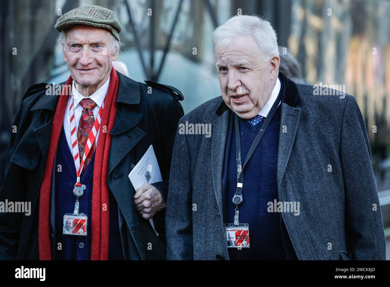 London, UK. 16th Jan, 2024. Lord Anderson of Swansea (left) Lord Murphy ...