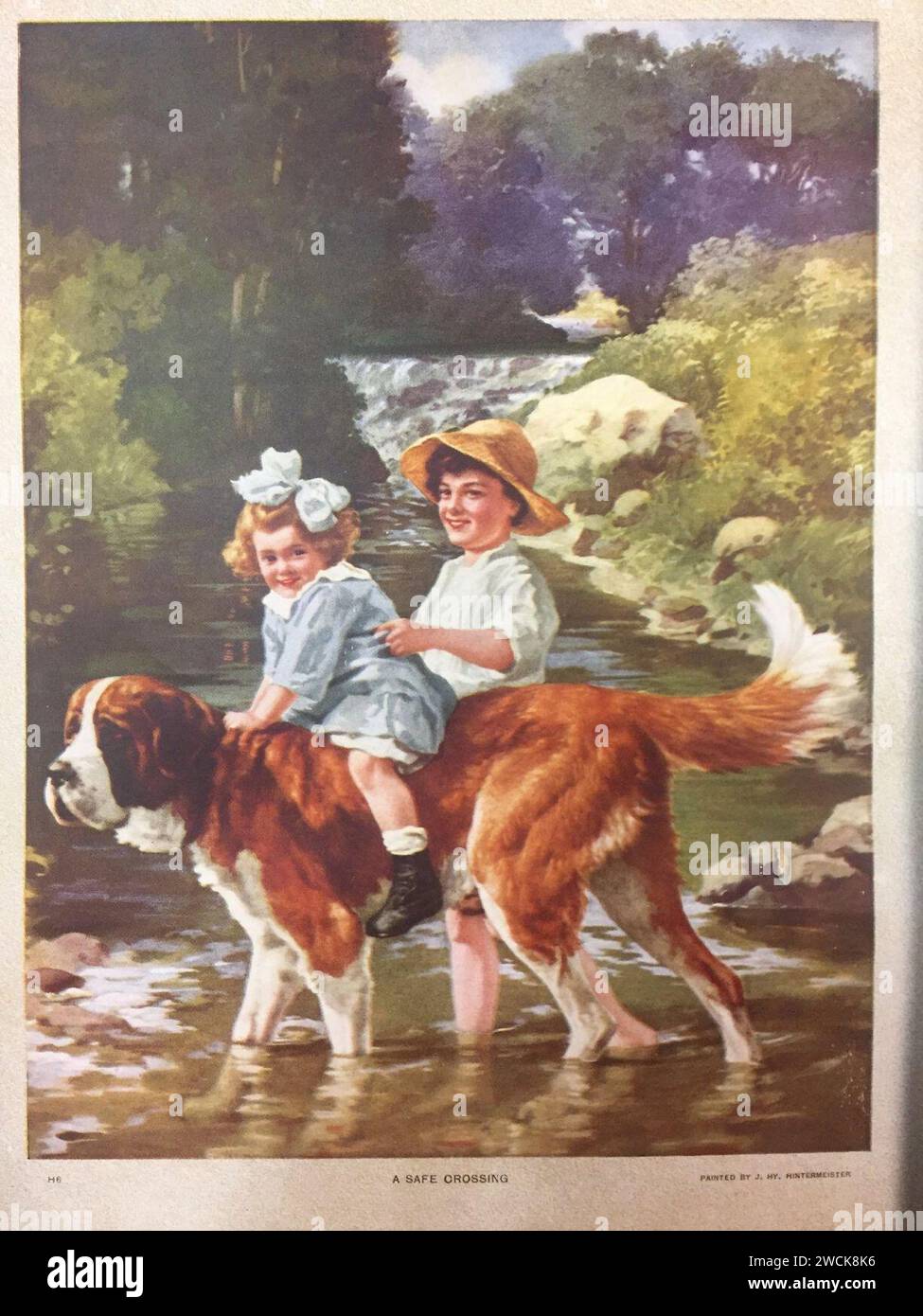 A Safe Crossing by John Henry Hintermeister Stock Photo - Alamy