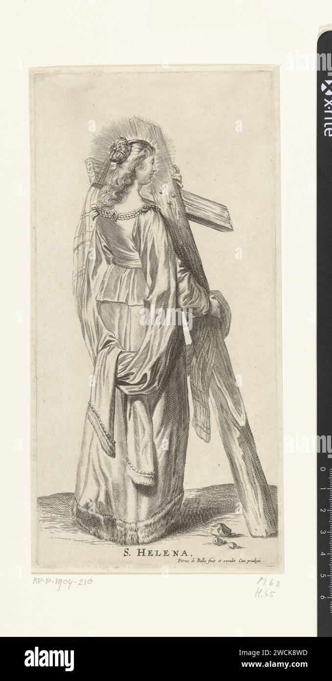 Holy Helena with Kruis, Pieter de Bailliu (I), 1623 - 1660 print paper ...