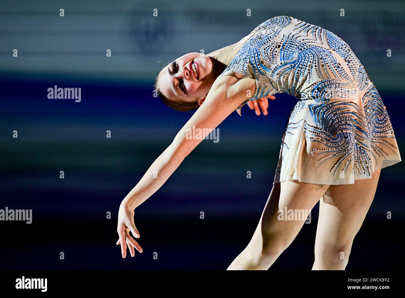 Nina PINZARRONE (BEL), during Exhibition Gala, at the ISU European Figure Skating Championships ...