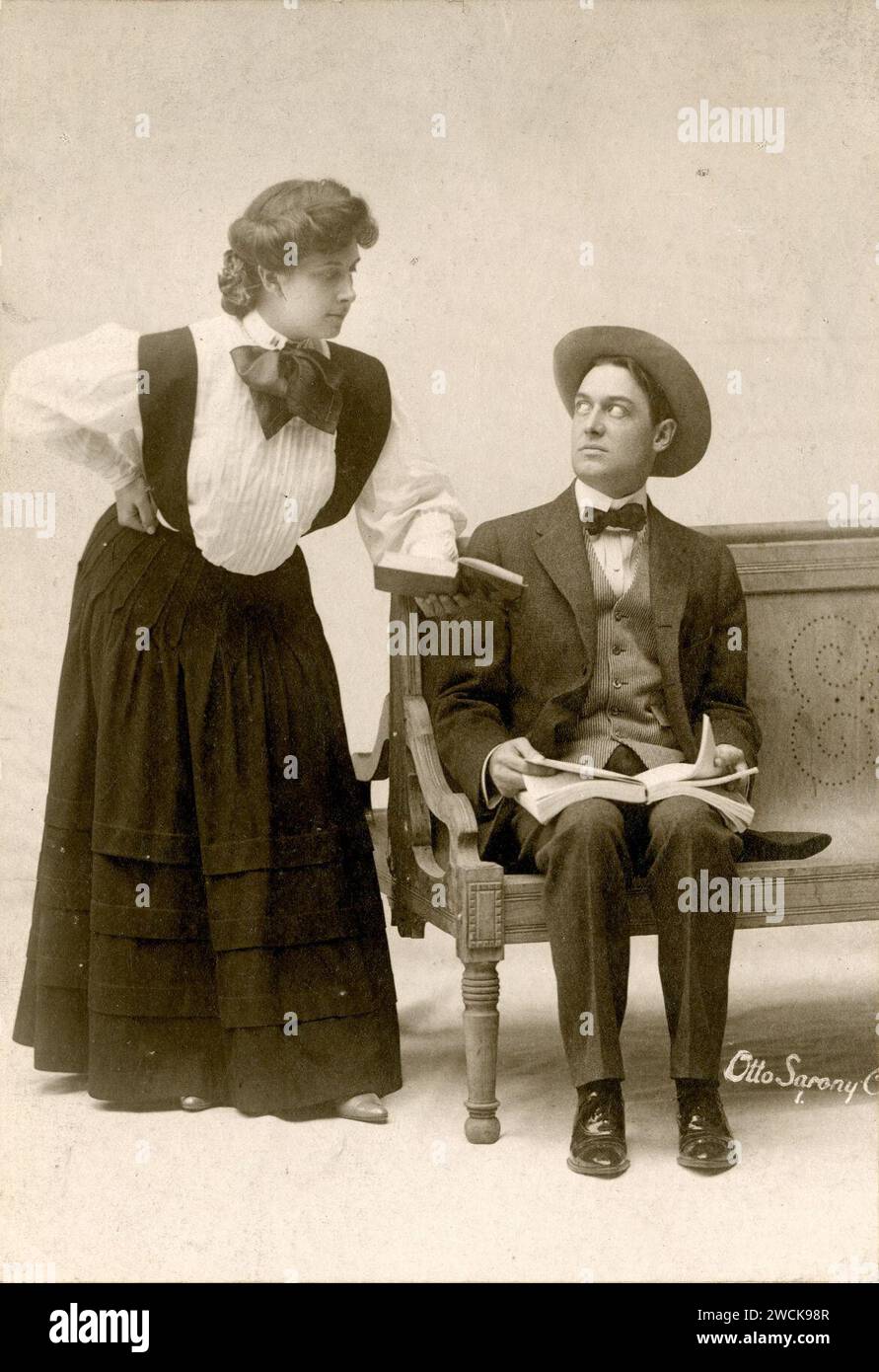 A scene from George Ade's comedy ''Just out of College Stock Photo - Alamy