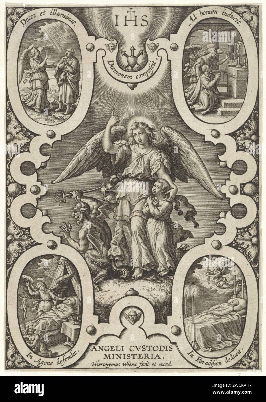 The tasks of a Guardian Angel, Hieronymus Wierix, 1563 - Before 1619 ...
