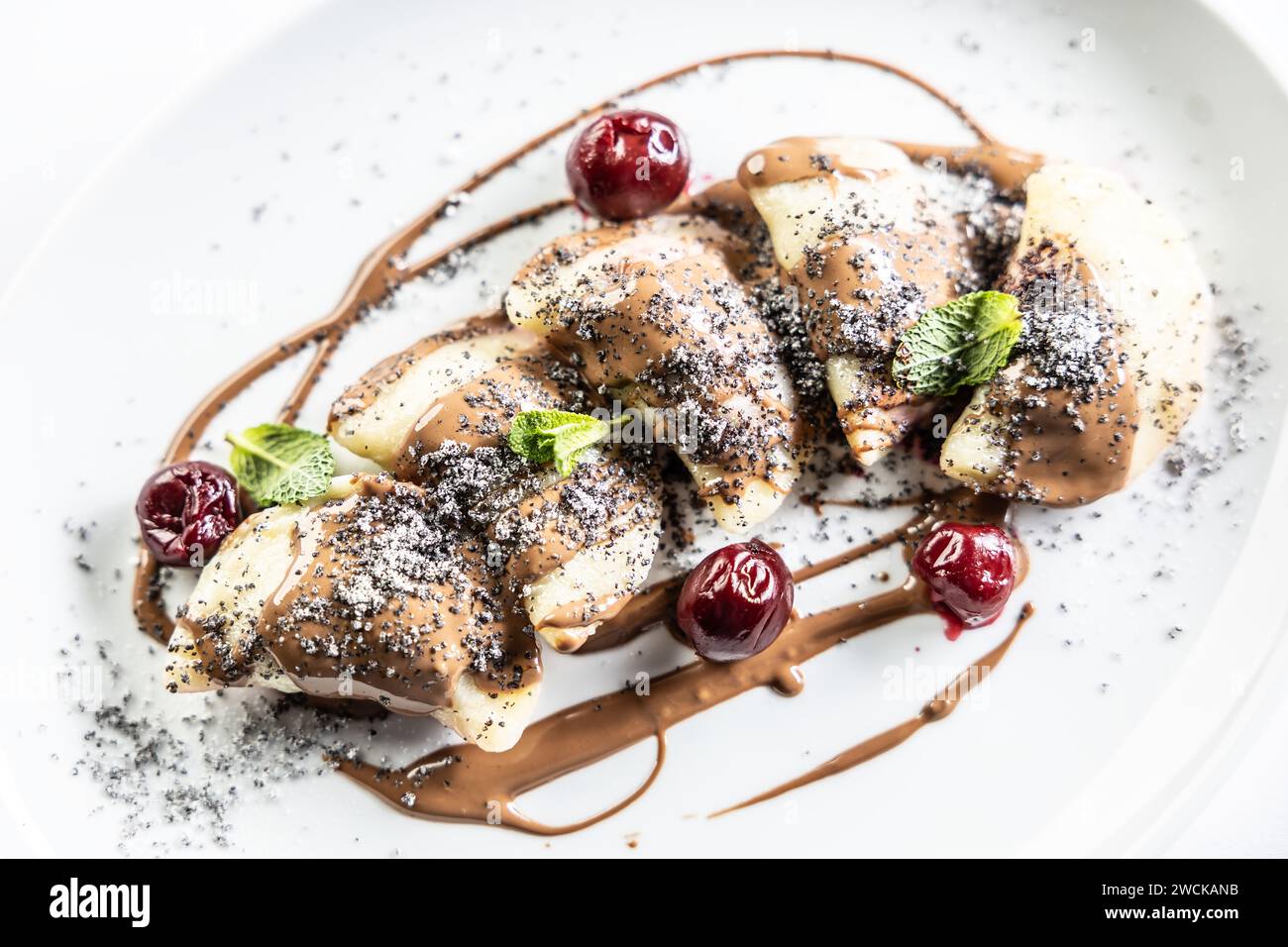 Eastern European traditional food dumplings - pierogi, varenyky, pirohy ...