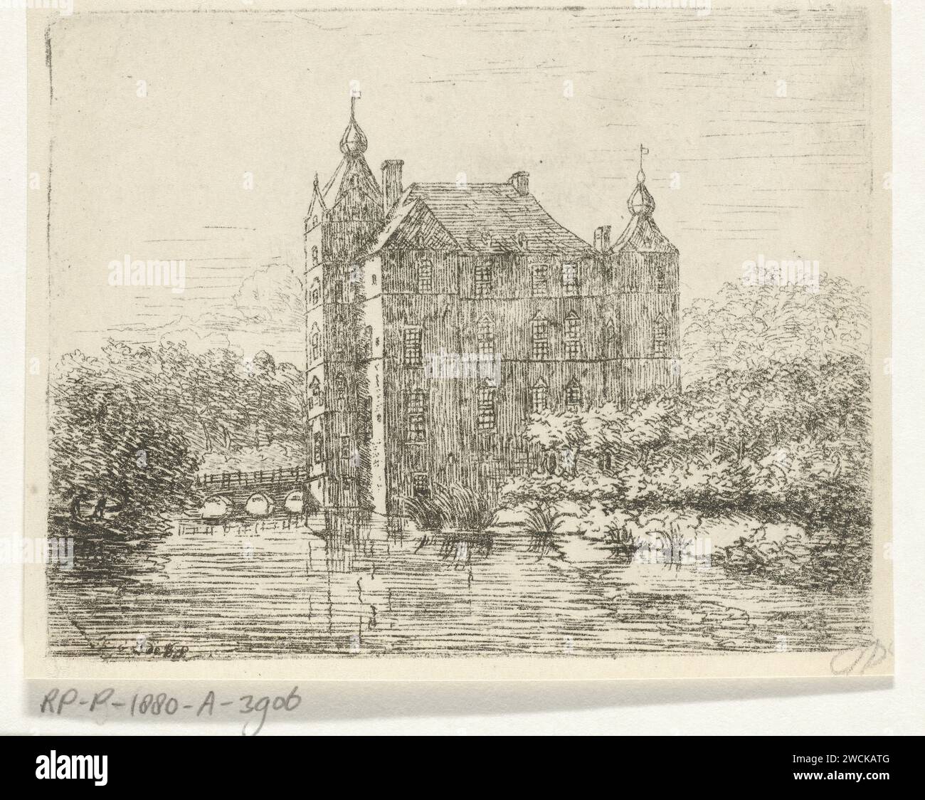 Side view of Castle De Cannenburch, Reinierus Albertus Ludovicus Baron ...