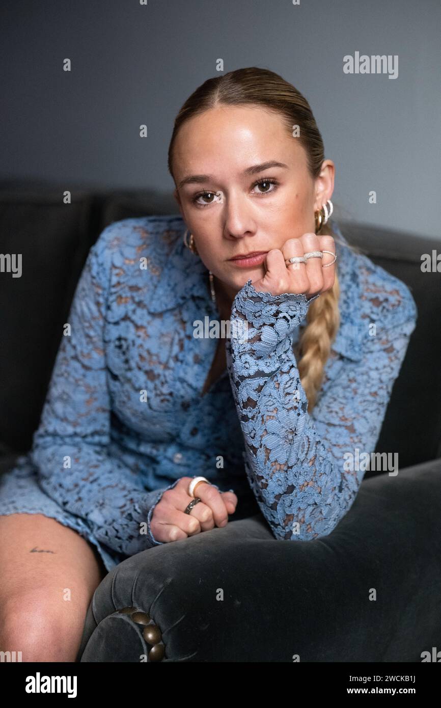 Actress Alba August during the press day for the film "Stockholm ...