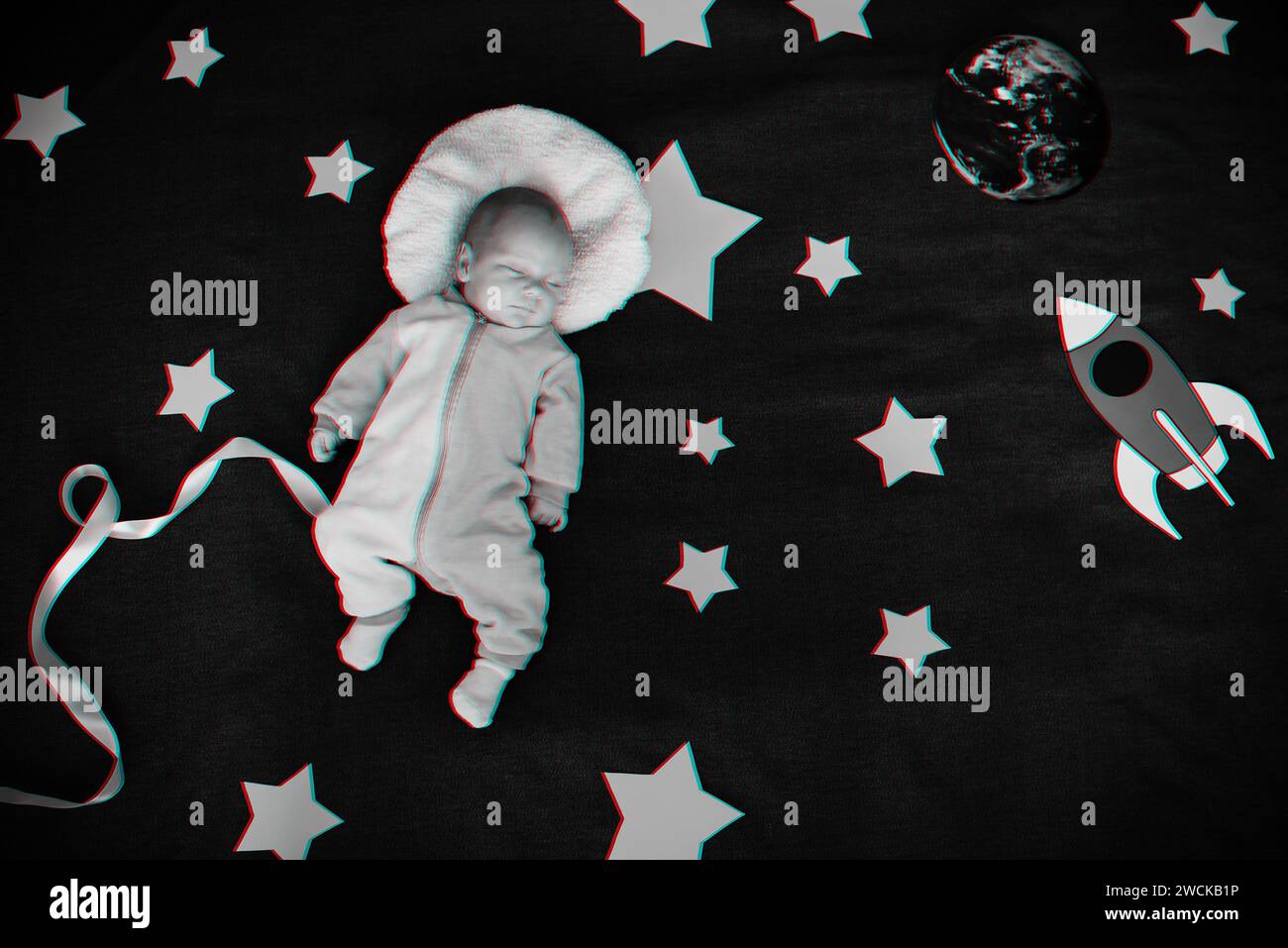 Astronaut sleeping in space hi-res stock photography and images - Alamy