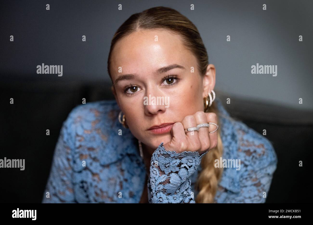 Actress Alba August during the press day for the film "Stockholm ...