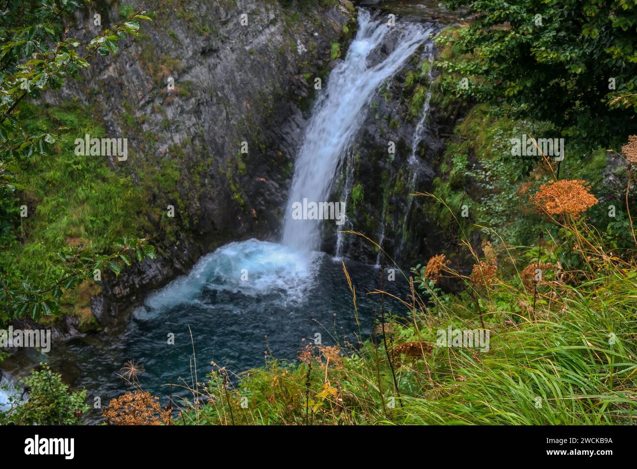 Aran Valley, Spain, forests, rivers, waterfalls, mountains Stock Photo ...