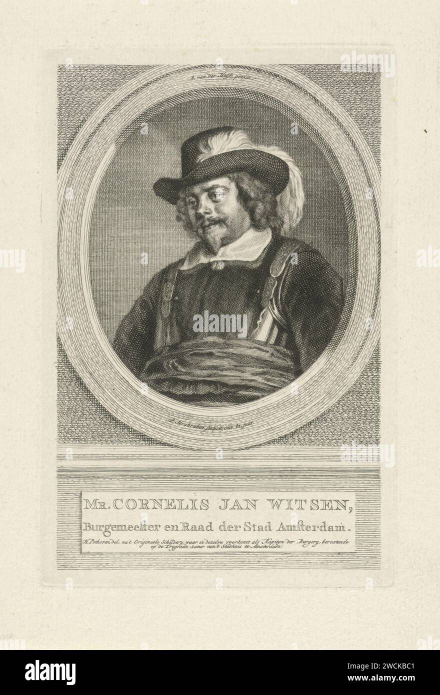 Portrait of Cornelis Witsen, Jacob Houbraken, after Bartholomeus van ...