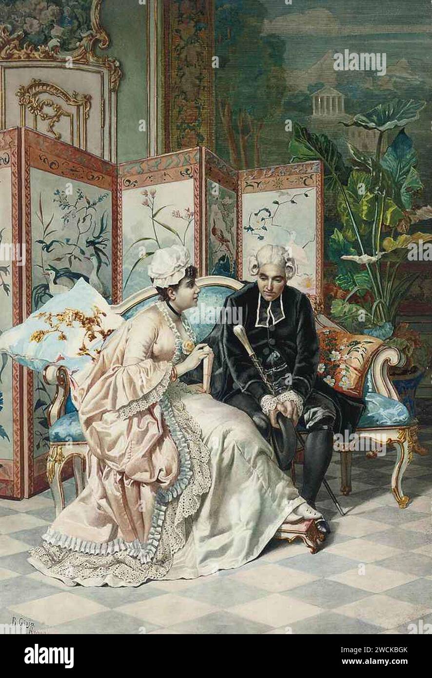 A sympathetic ear - Belisario Gioja Stock Photo - Alamy