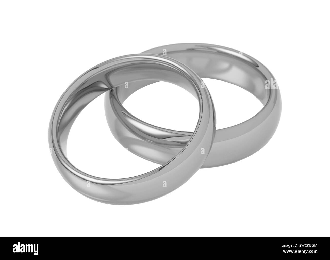 3d illustration gold wedding rings Black and White Stock Photos ...