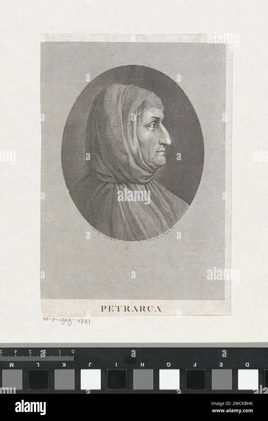 Portret Van Francesco Petrarca, Pietro Becceni, After Giuseppe Bossi ...