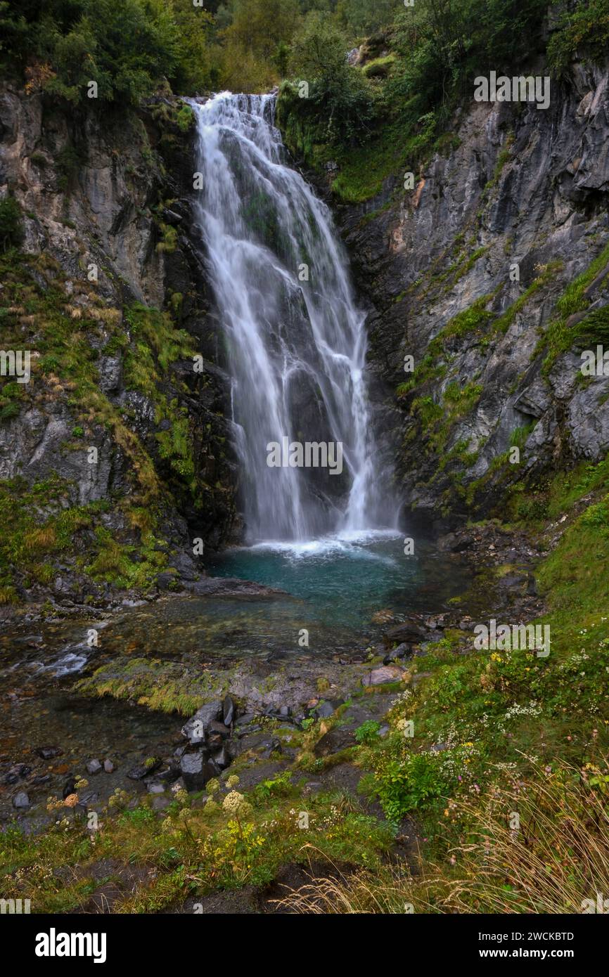 Aran Valley, Spain, forests, rivers, waterfalls, mountains Stock Photo ...