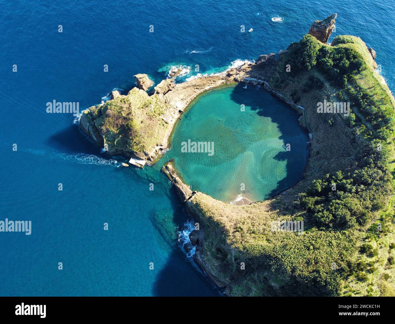 Volcanic island in the Azores Stock Photo - Alamy