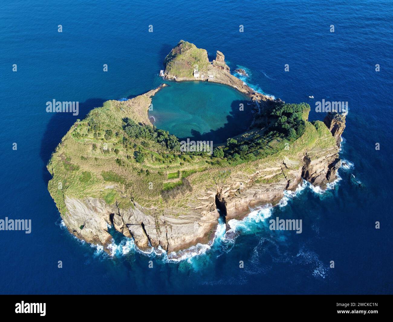 Volcanic island in the Azores Stock Photo - Alamy