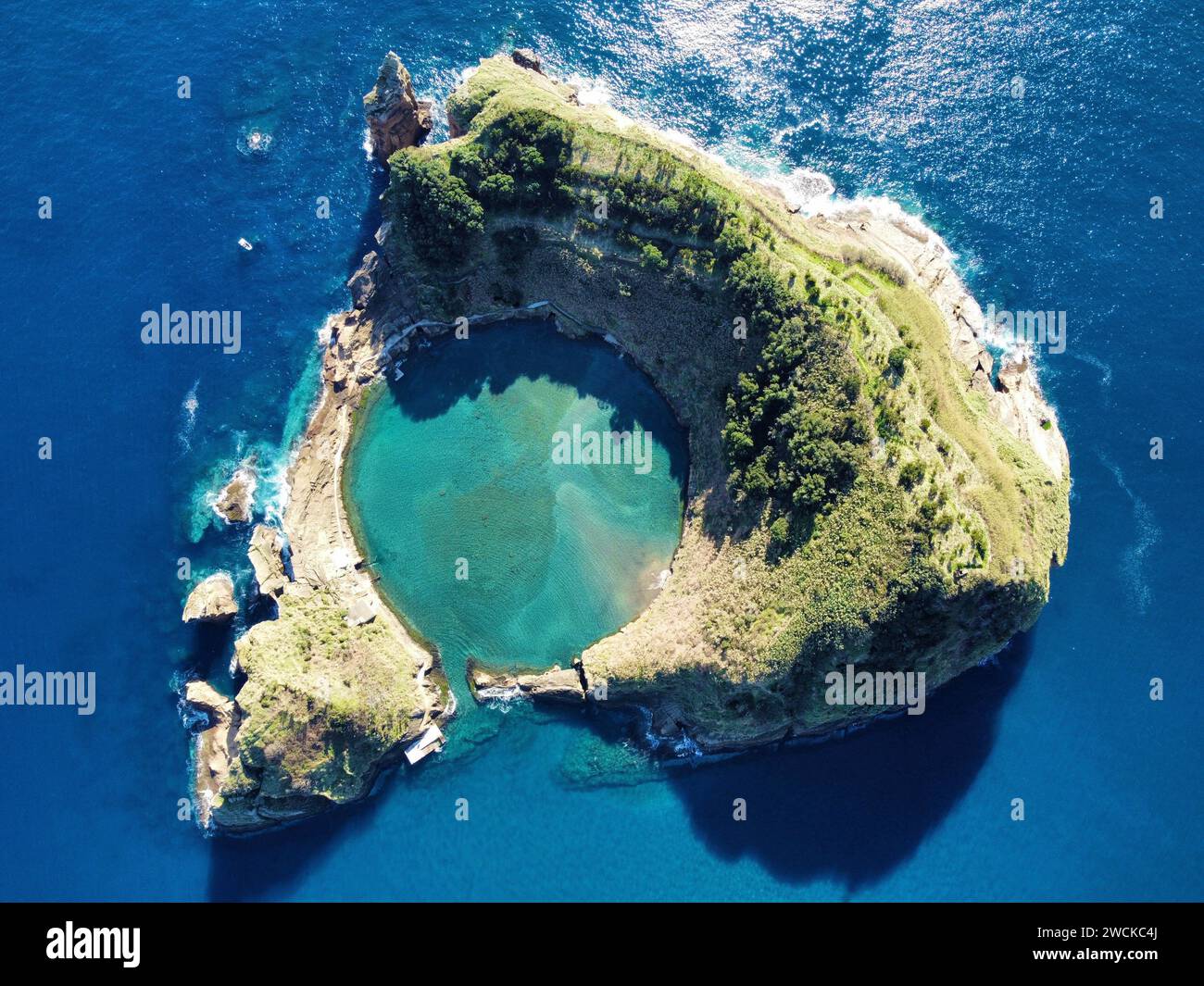 Volcanic island in the Azores Stock Photo - Alamy