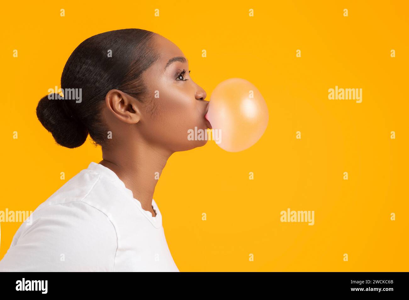 Flying Girl Blowing Bubble Gum 54 Bubblegum Magazine Ideas | Blowing