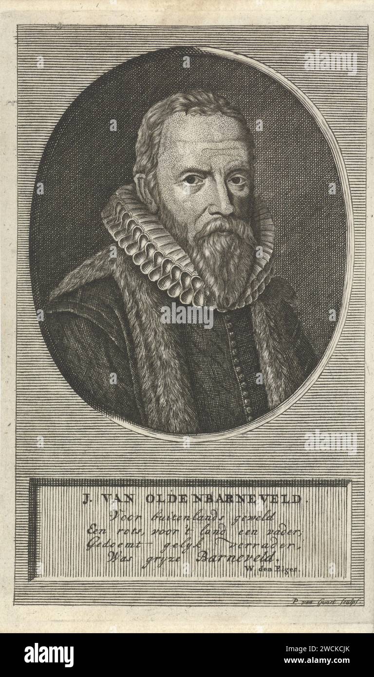 Portrait of Johan van Oldenbarnevelt, Pieter van Gunst, 1659 - 1731 ...