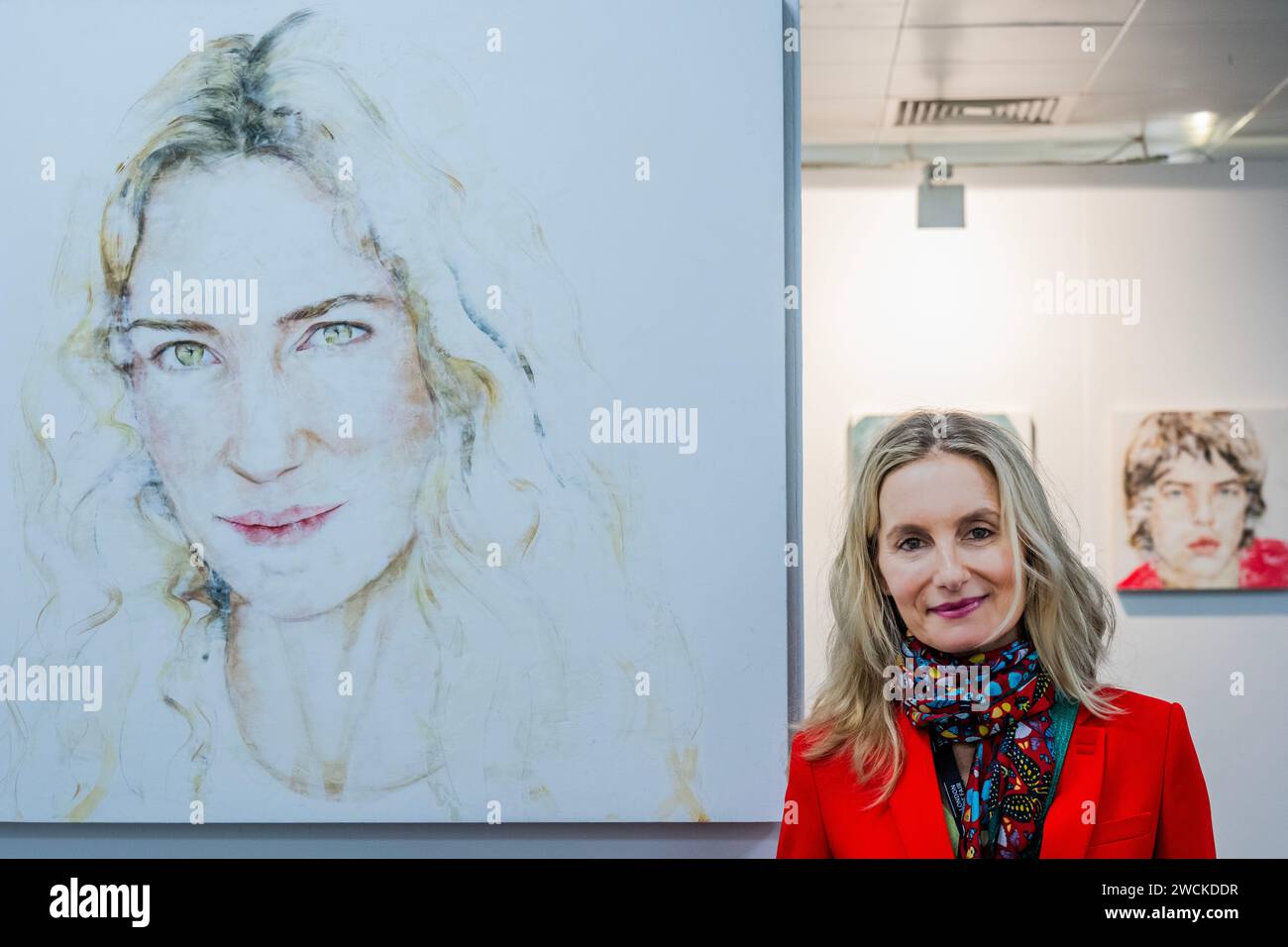 London, UK. 16th Jan, 2024. Virginia Visual Arts, with portrait works ...