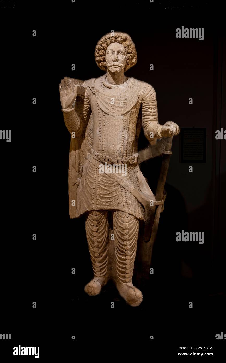 Parthian/Hatran statue of army commander from Hatra, Iraq, now in Iraq ...
