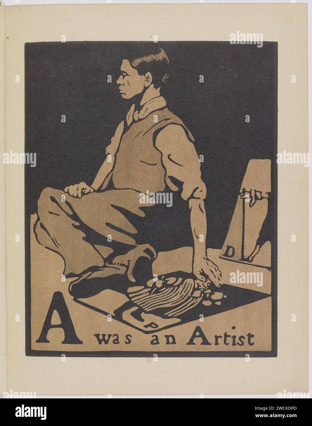 A was an Artist - An Alphabet by William Nicholson (1899 Stock Photo ...