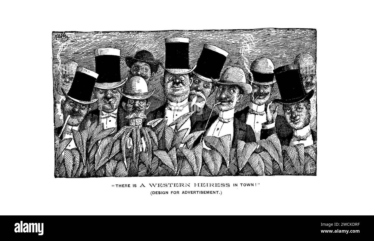 A Western Heiress, design for advertisement. Cassius M. Coolidge, 1885 ...