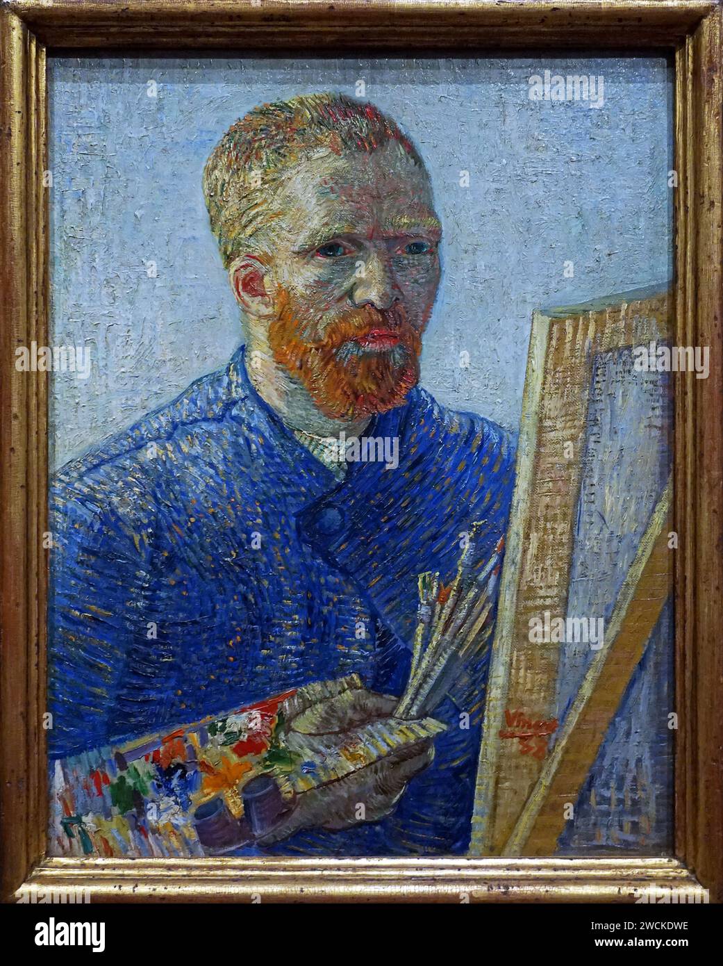 Self-Portrait as a Painter (1887) by Vincent van Gogh (1853-1890 Stock ...