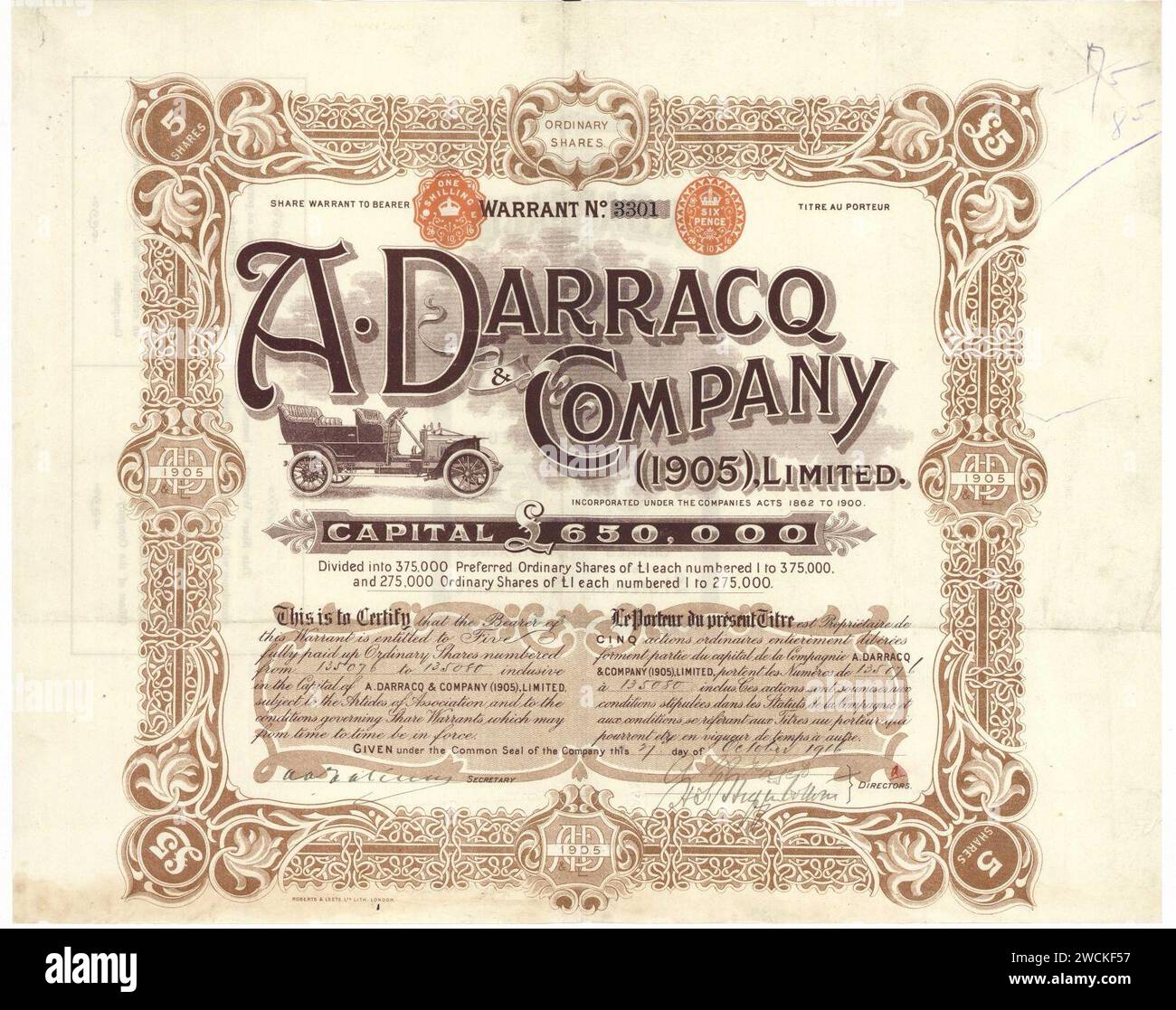 Darracq and company hi-res stock photography and images - Alamy