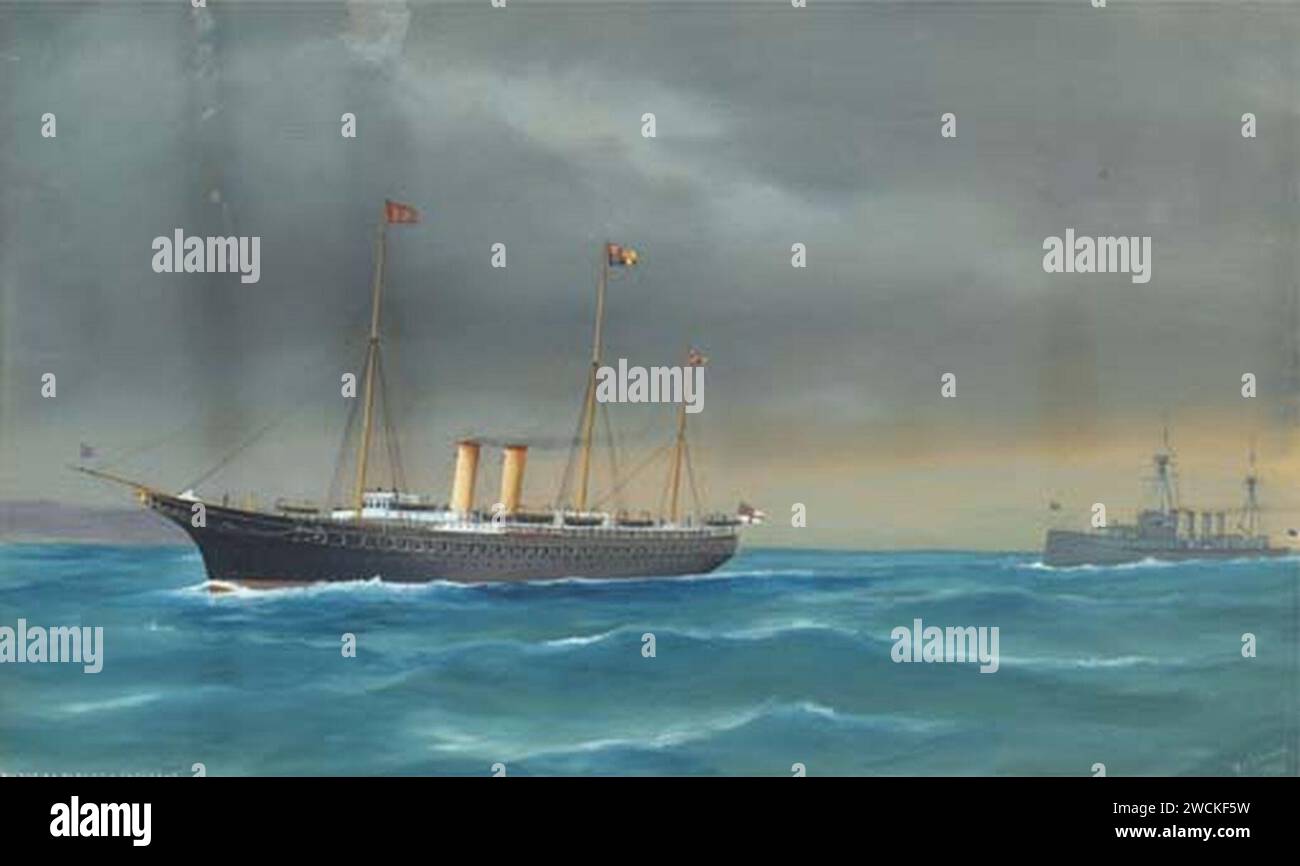 A. de Simone - The Royal Yacht Victoria & Albert (III) under escort in ...