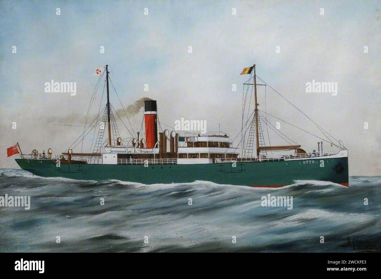 A. J. Jansen - SS 'Otto' (Fair Weather) ERY HUMM 1983 110 Stock Photo ...