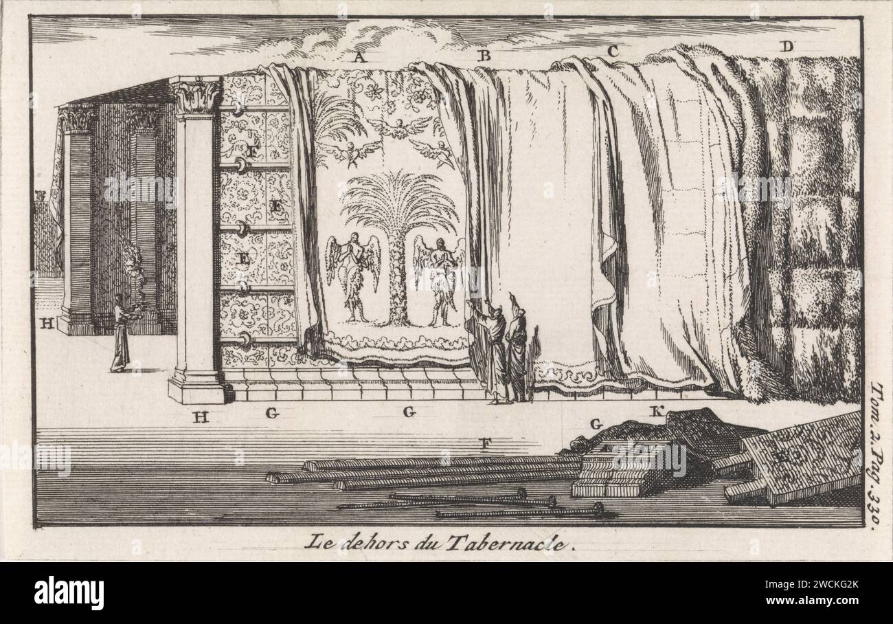 Construction of the Tabernakel, Jan Luyken, 1705 print Amsterdam paper ...