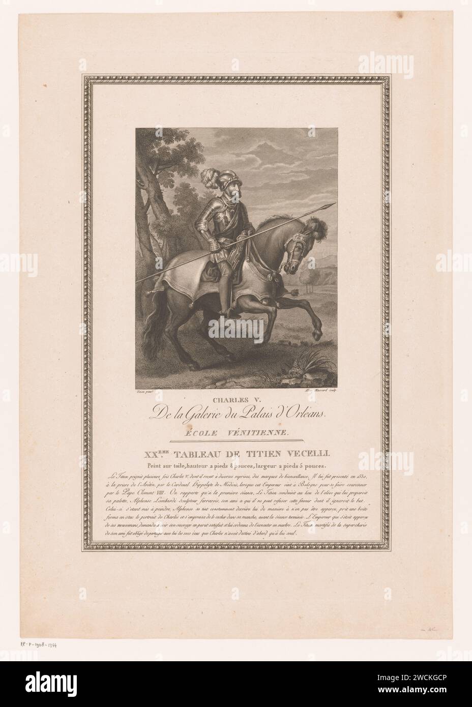 Portrait of Charles V of Habsburg, on horseback, Alexandre Massard ...