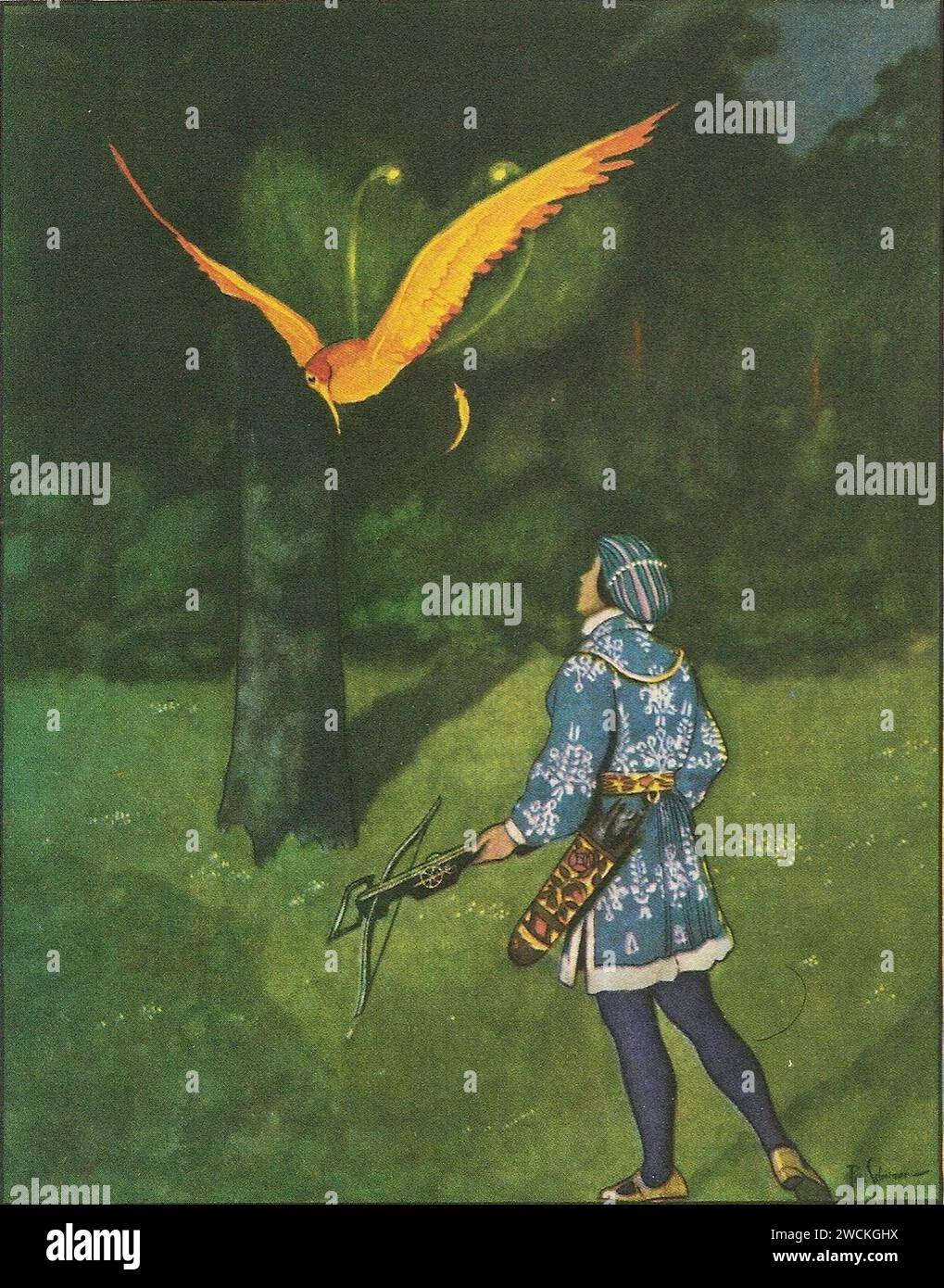 A. Scheiner - Zlatovláska, ilustrace - str. 009 Stock Photo - Alamy