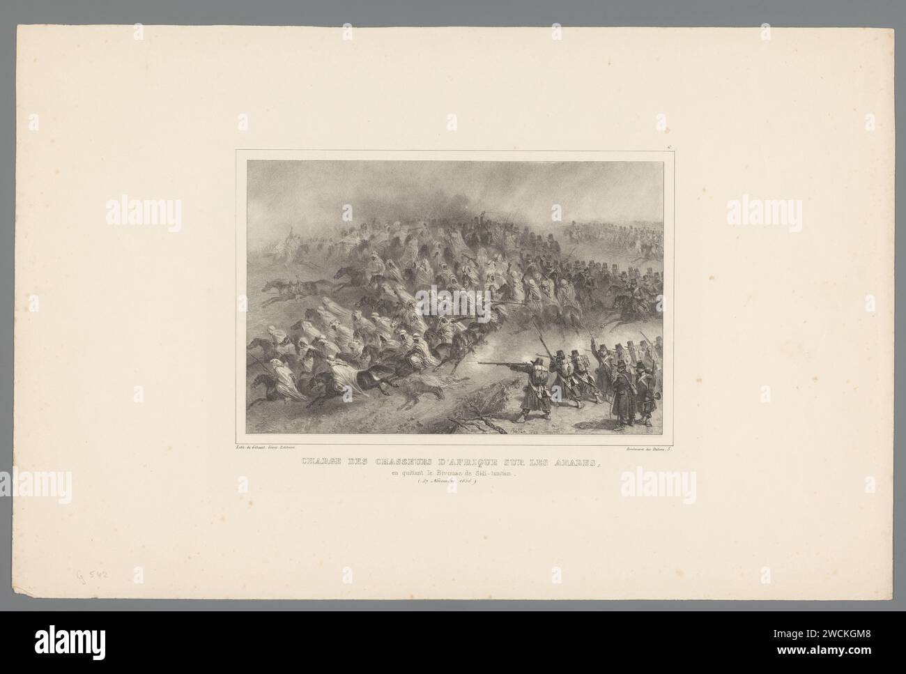 French and African soldiers fighting the Arabs, November 27, 1836 ...