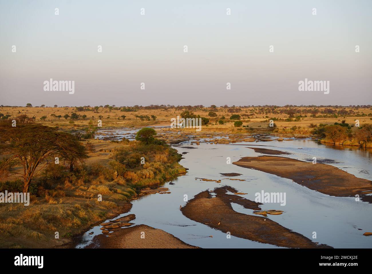 african wilderness, landscape, riverbanks, savannah Stock Photo - Alamy