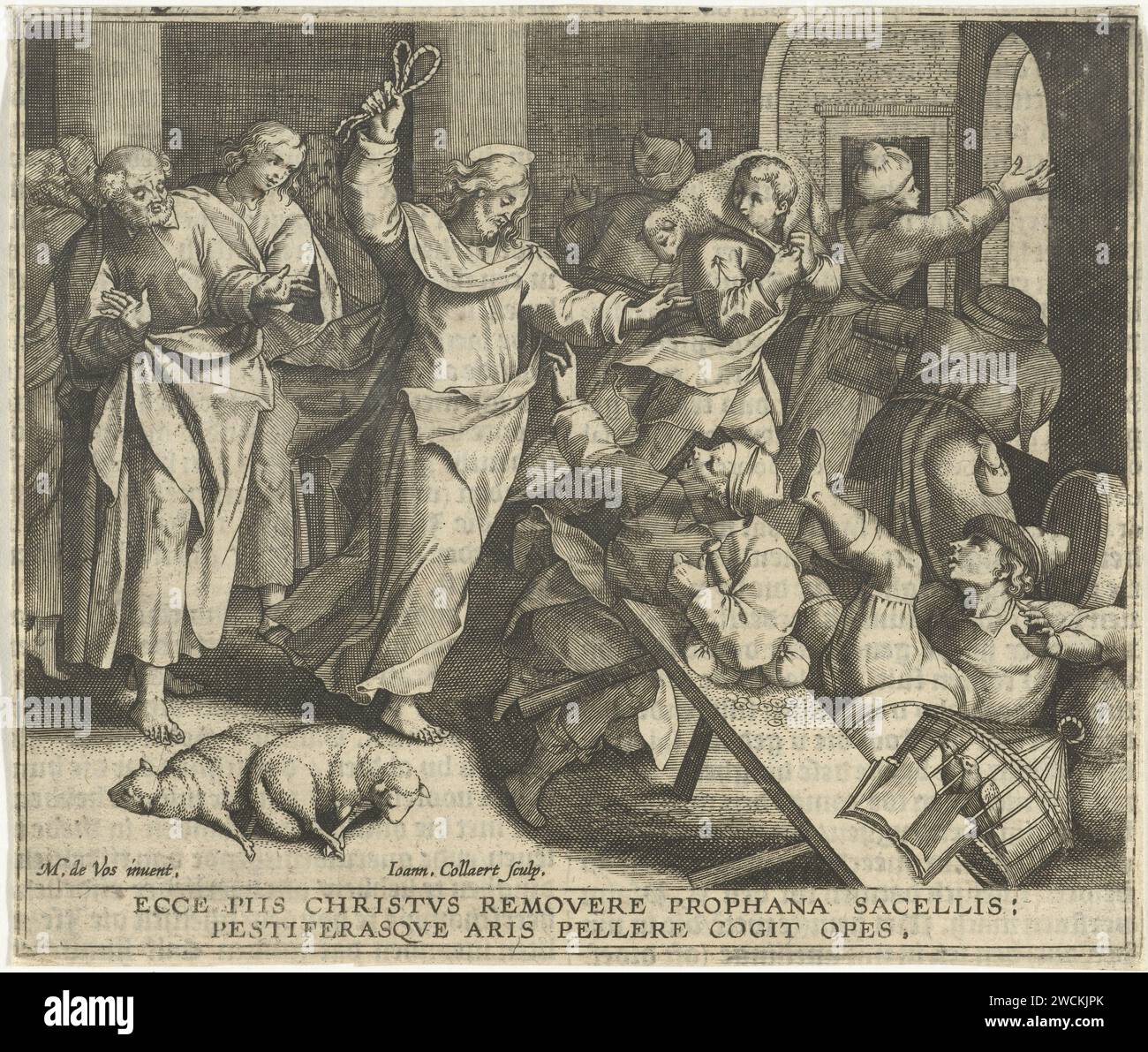 Expulsion of the money changers from the Temple, Jan Collaert (II ...