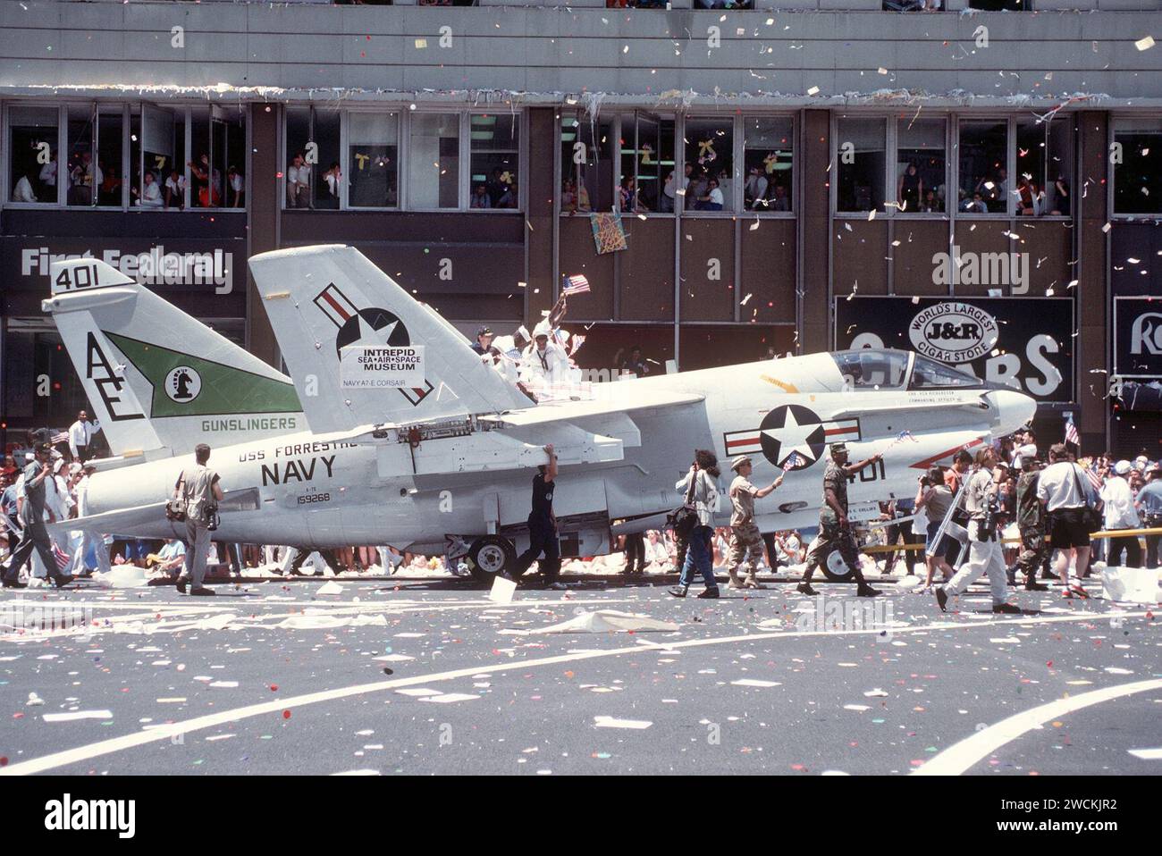 A-7E Corsair aircraft parade Stock Photo - Alamy