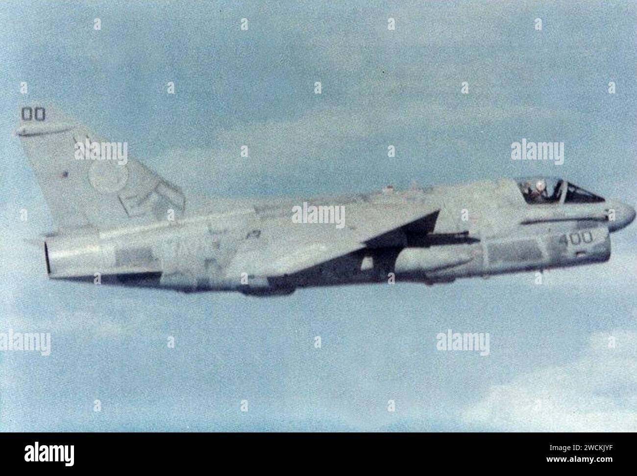 A-7E Corsair II of VA-147 in flight, in 1984 Stock Photo - Alamy