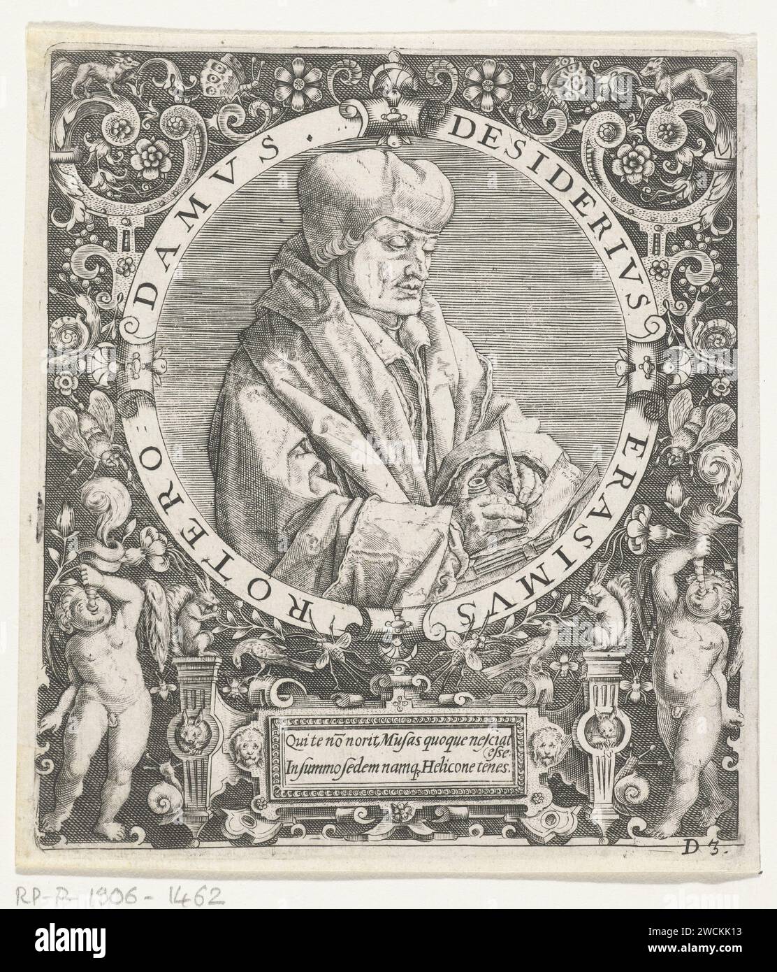 Portrait of Erasmus van Rotterdam, Johann Theodor de Bry, after ...