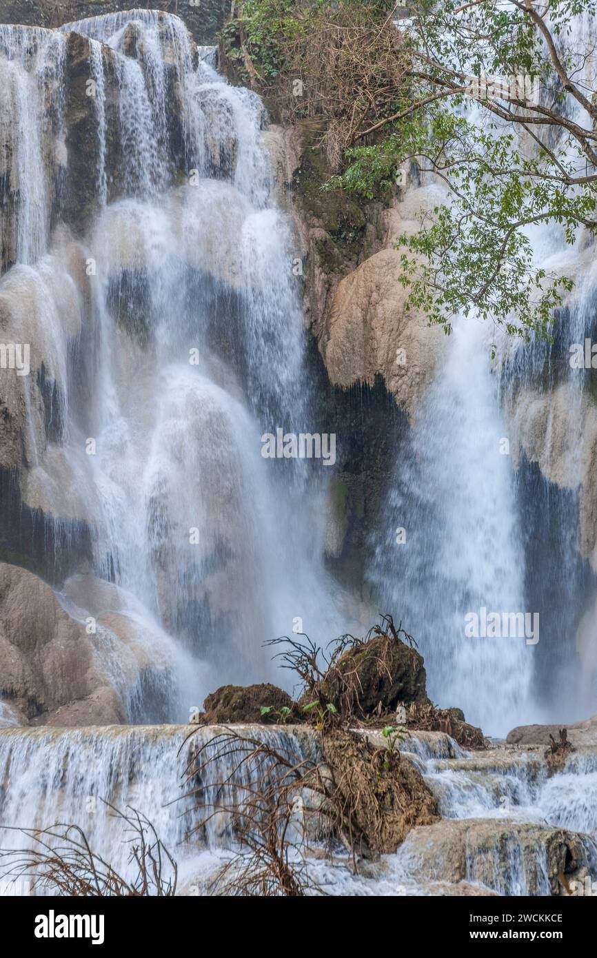 Laos kuang si waterfalls hi-res stock photography and images - Alamy