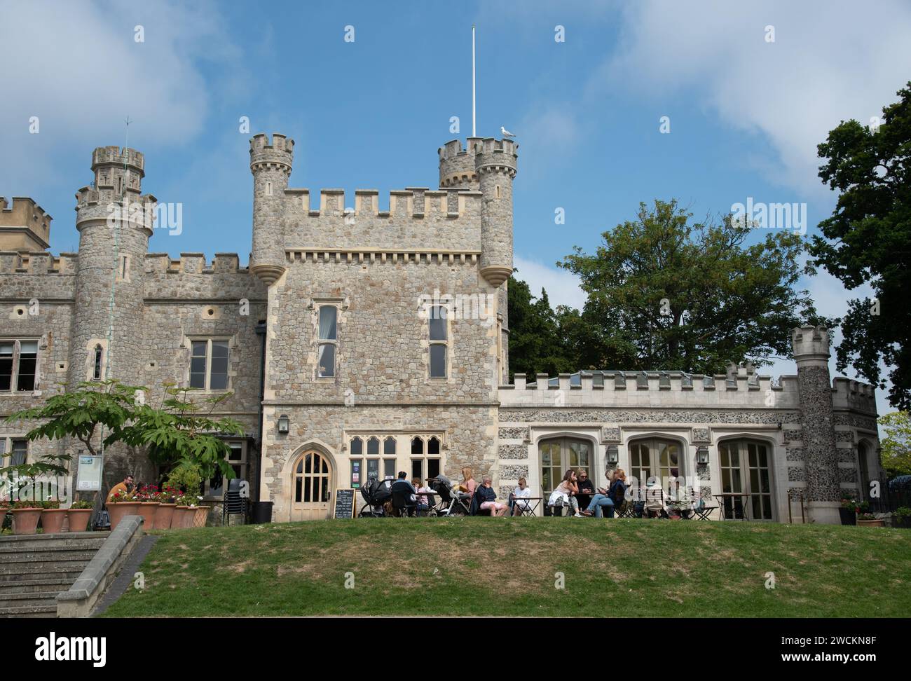 Whitstable castle landmark . Old medieval fort view cafe and public ...