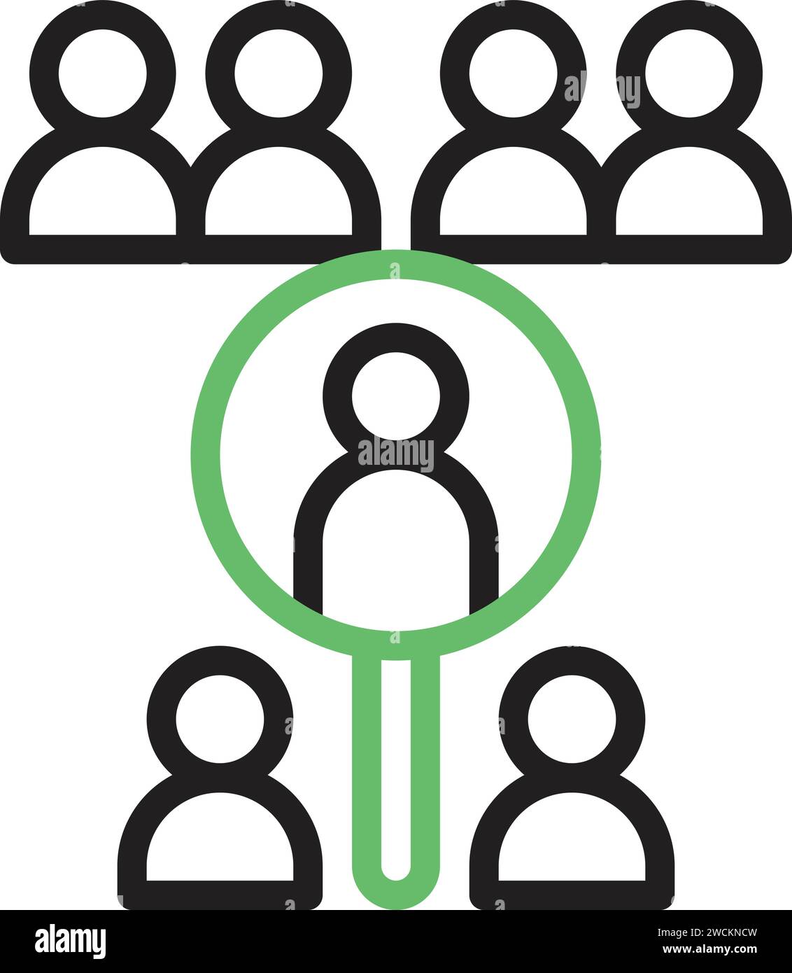 Employees Search icon vector image Stock Vector Image & Art - Alamy