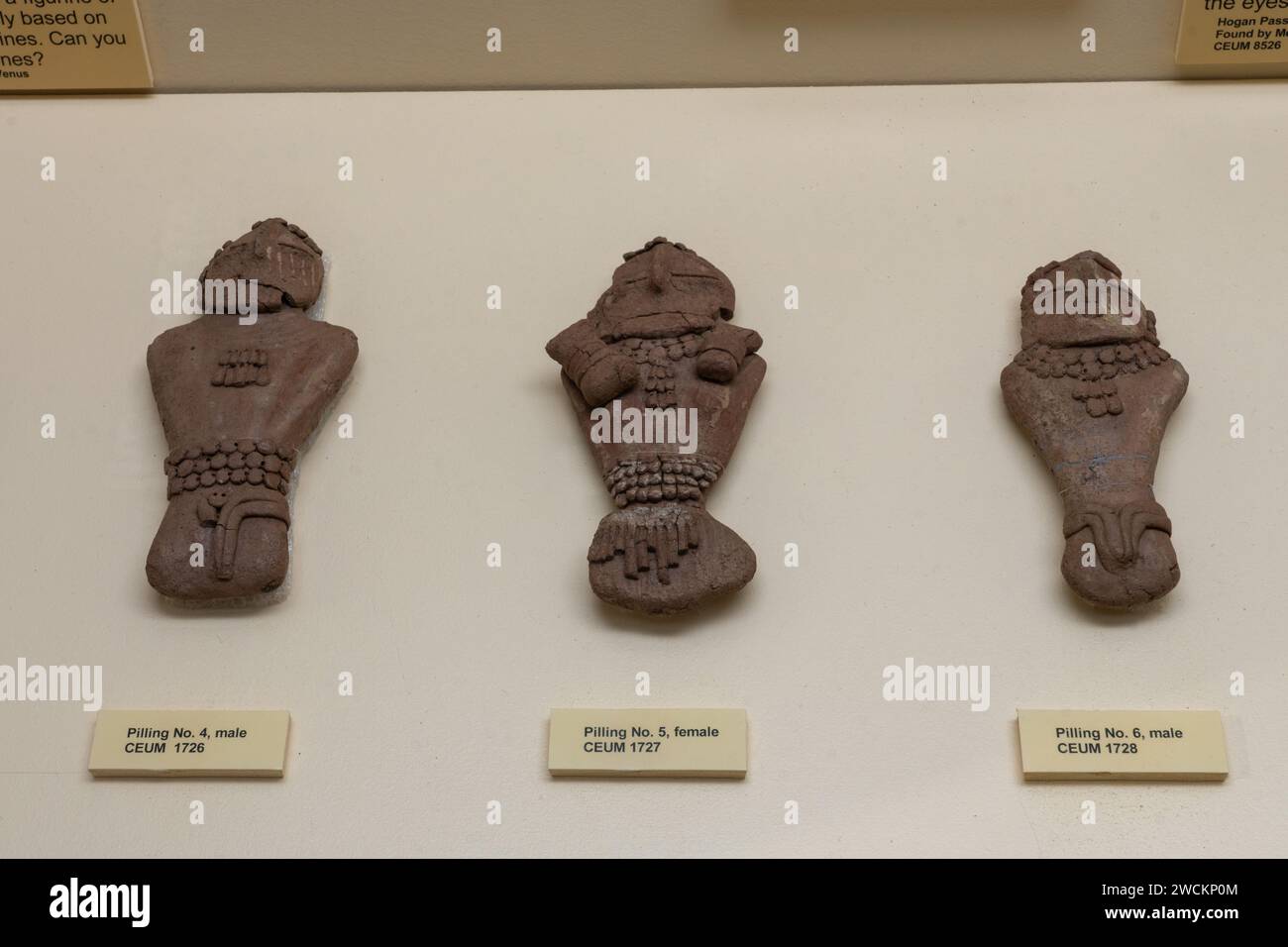 Three of the Fremont culture Pilling Figurines in the USU Eastern ...