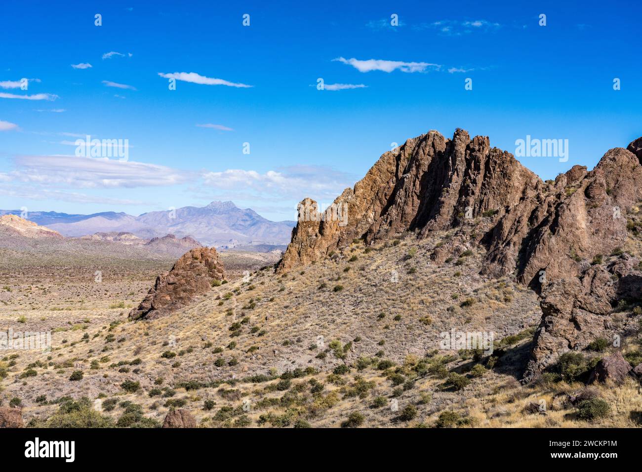 Rugged rock formations in Lost Dutchman State Park, Apache Junction ...