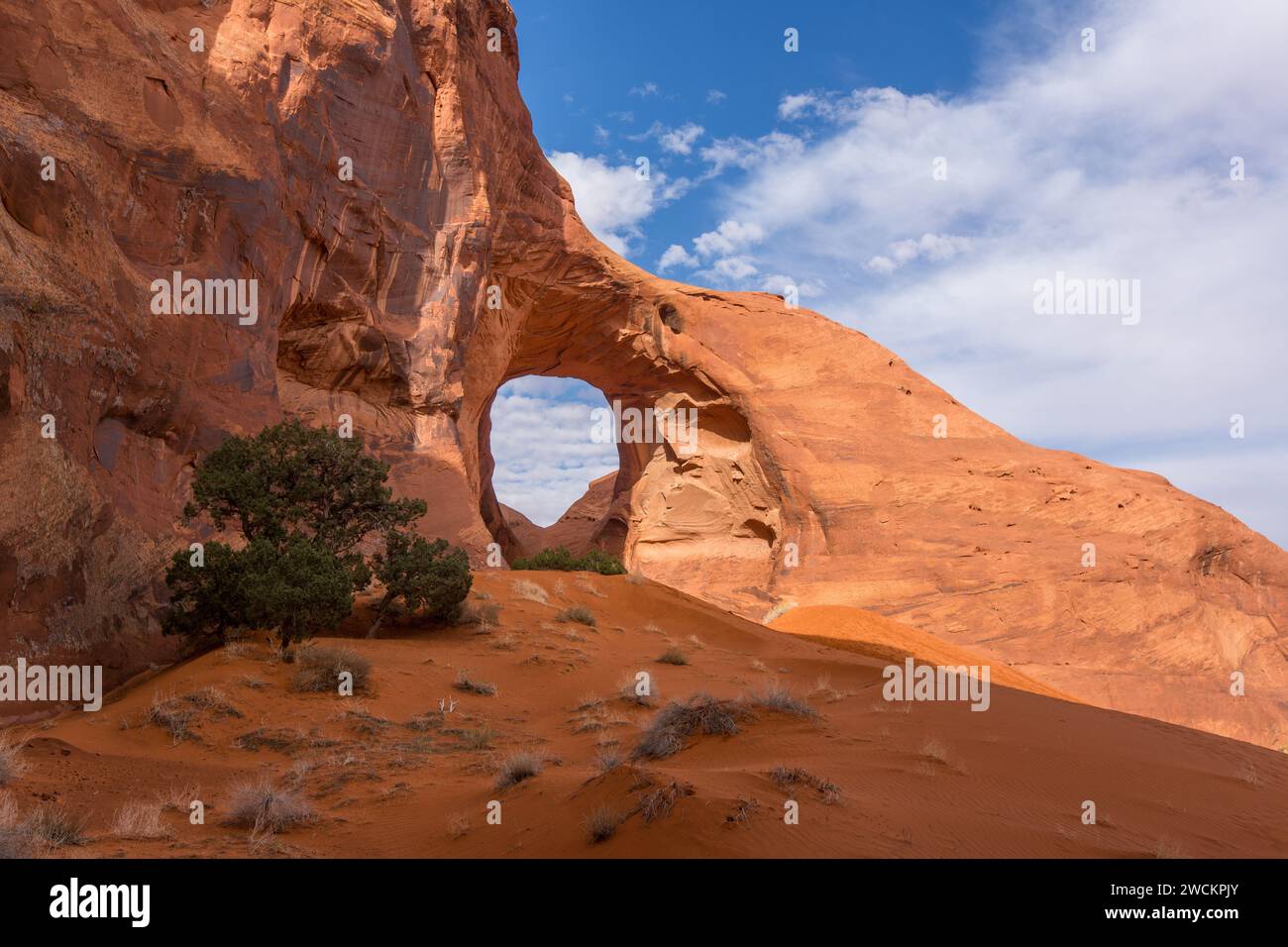 The Ear of the Wind, a natural sandstone arch in the Monument Navajo ...