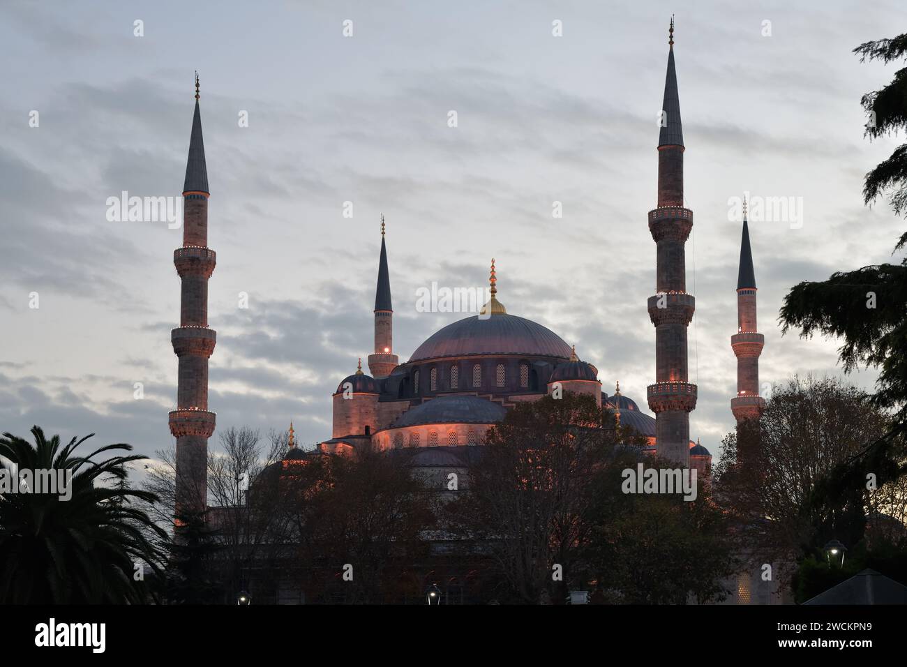 The Blue Mosque at Night. Sultan Ahmet Mosque is a historic mosque is ...